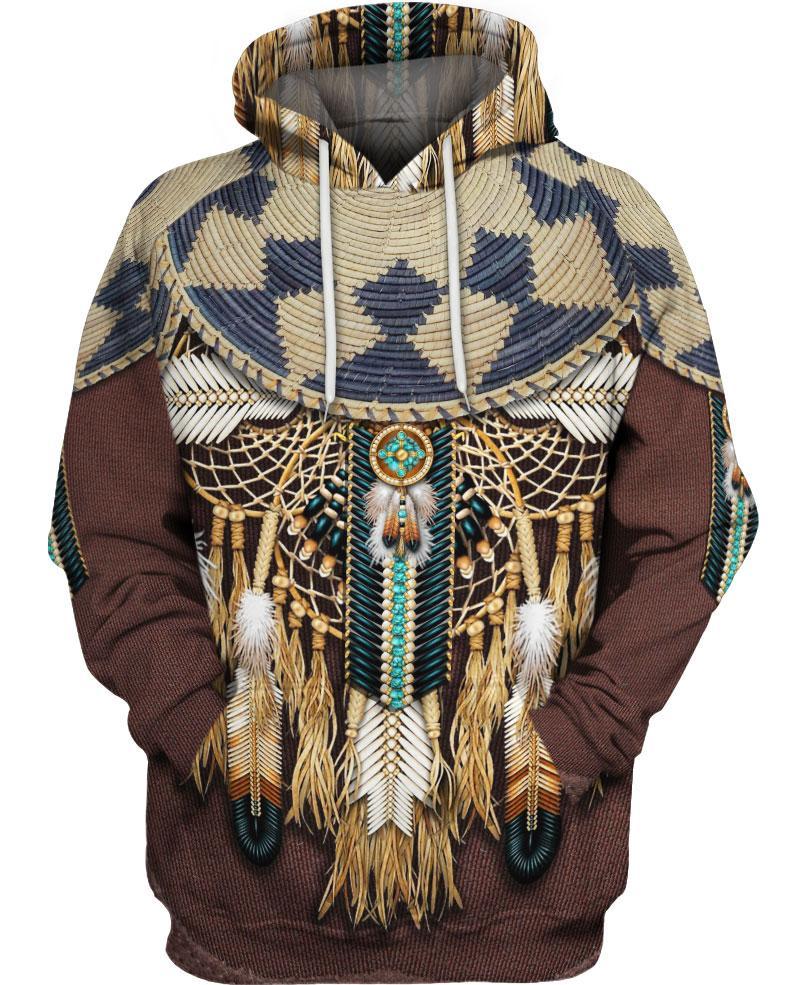 Welcomenative Unisex Hoodie Native Pattern size S-5XL Premium Polyester ...